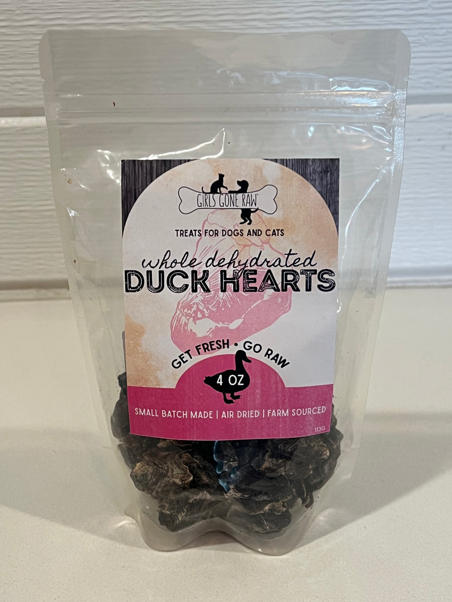 Girls Gone Raw Whole Dehydrated Duck Hearts – Pet Power Studio